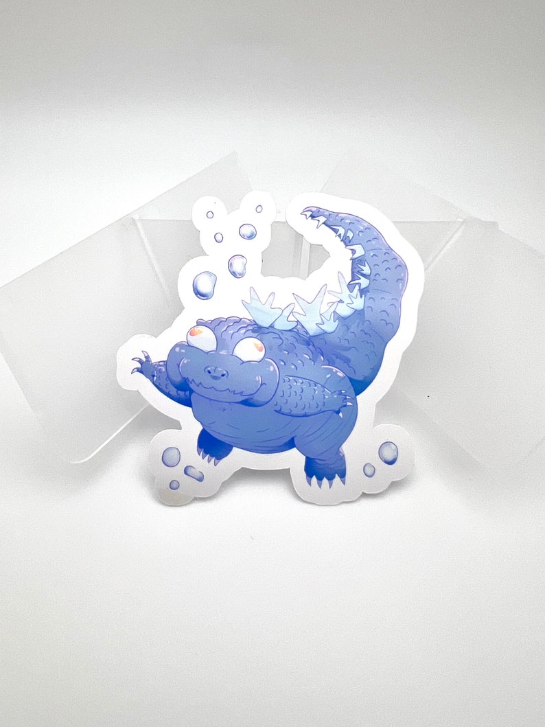 Floating Godzilla Kaiju Holographic and Glossy Stickers Vinyl Stickers ...