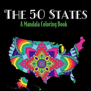 The 50 States: A Mandala Coloring Book - Etsy