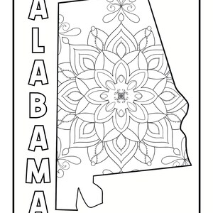The 50 States: A Mandala Coloring Book - Etsy