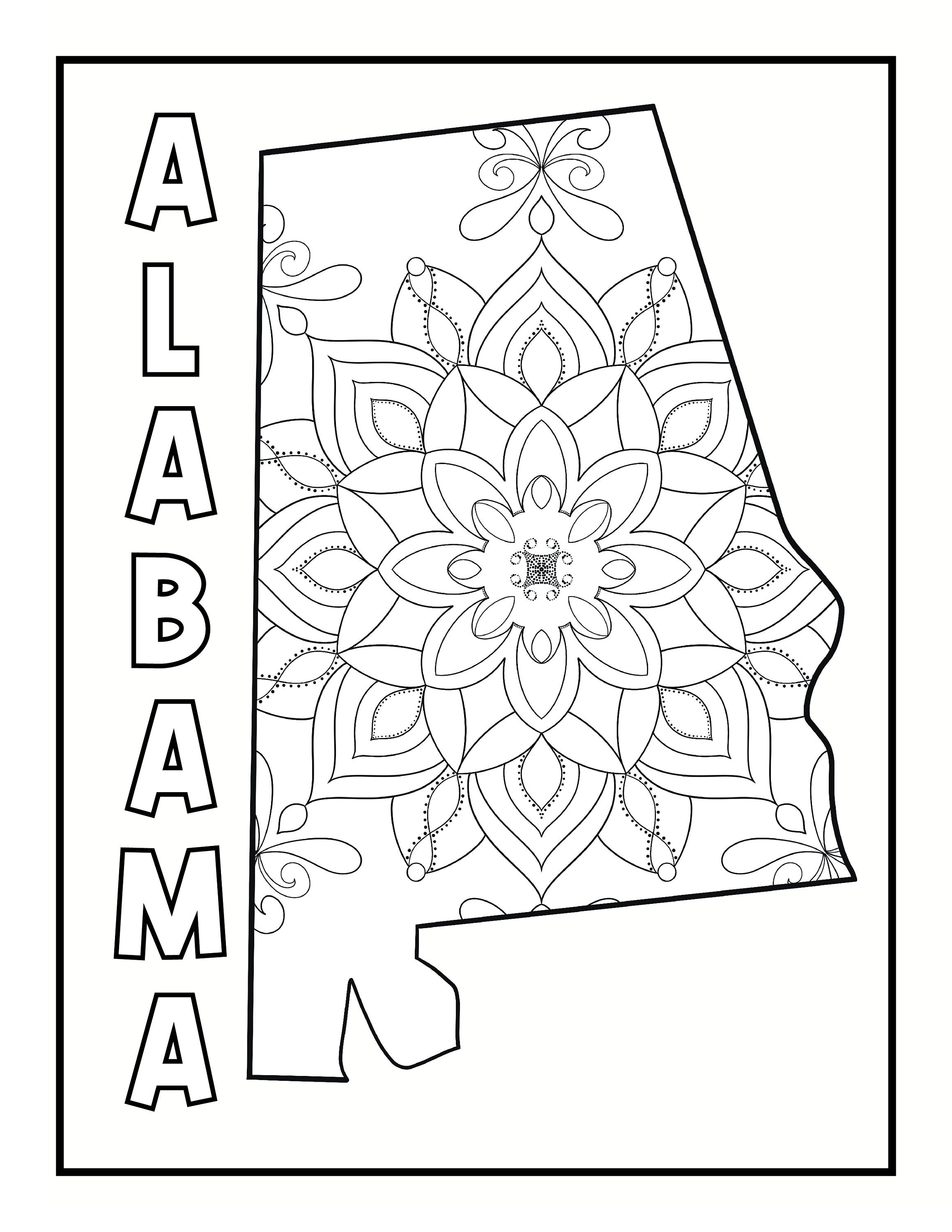 The 50 States: A Mandala Coloring Book - Etsy