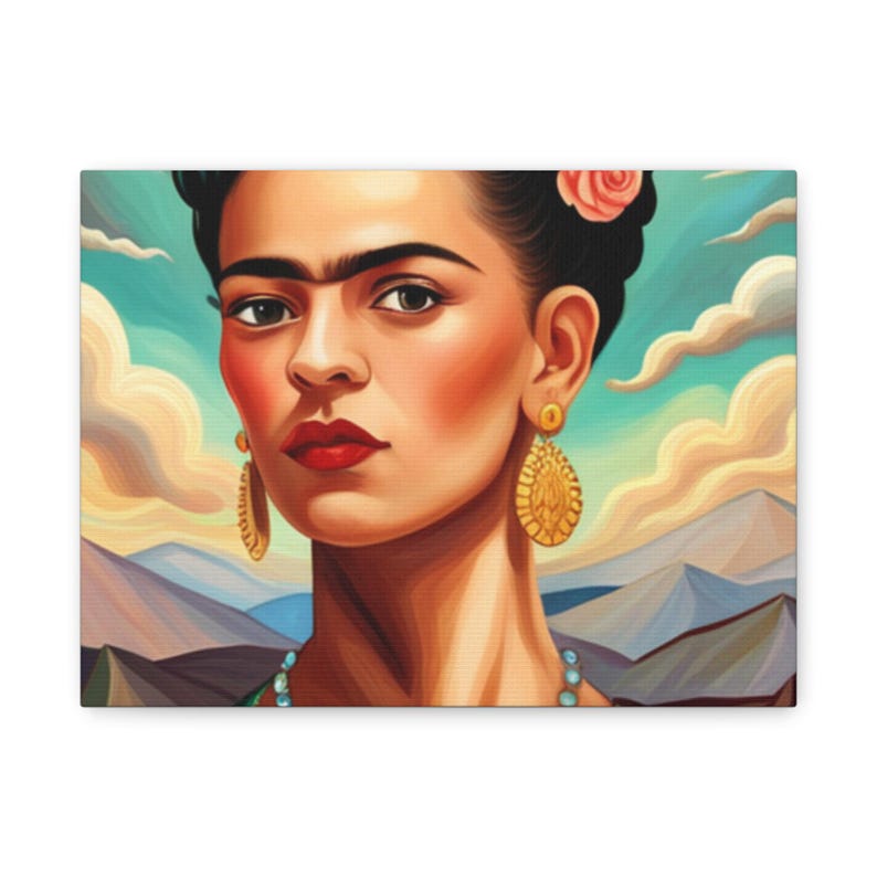 Frida Kahlo Art Canvas Print, Bohemian Home Decor, Gift for Art Lovers ...
