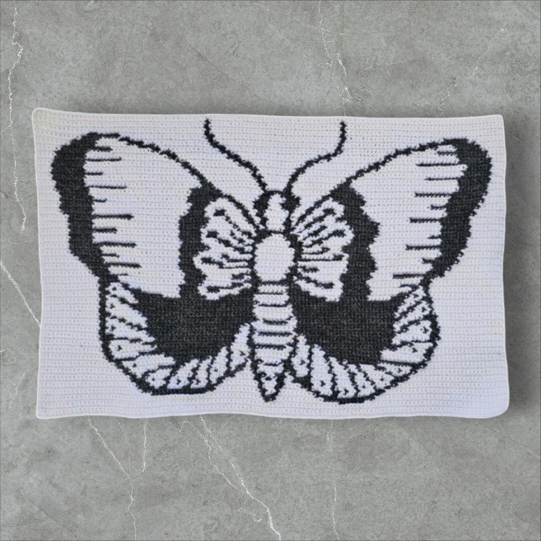 DIGITAL PATTERN ONLY • Butterfly Graph for Knit + Crochet • Pixel Art ...