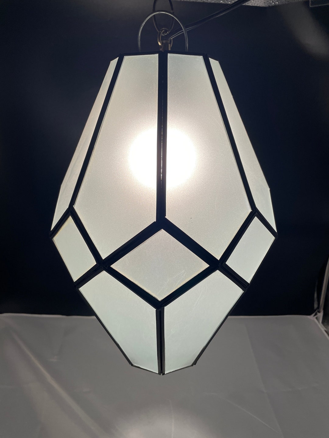 Medium Light Blue Ceiling Tin Lamp - Etsy