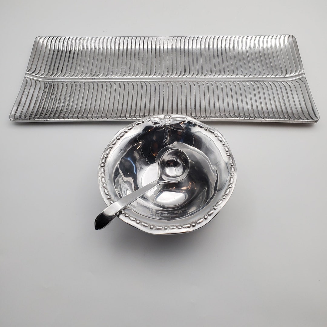 3pc Modern Design Tray Set W/ Dragonfly Bowl and Ladle - Etsy