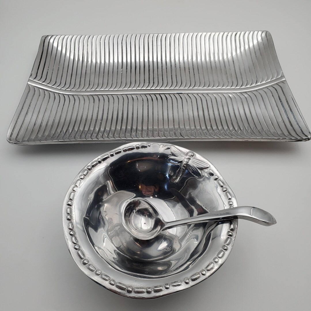 3pc Modern Design Tray Set W/ Dragonfly Bowl and Ladle - Etsy