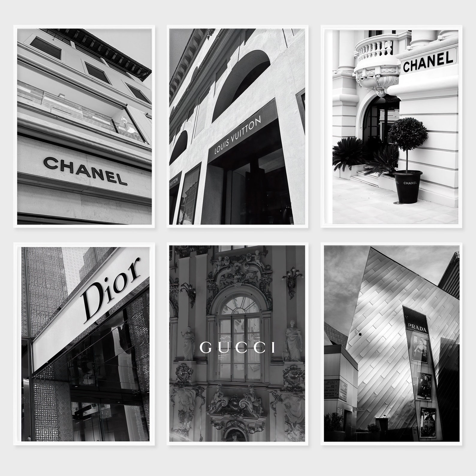 Printable Fashion Posters Set of 6 Fashion Wall Art Set of 6 Luxury ...
