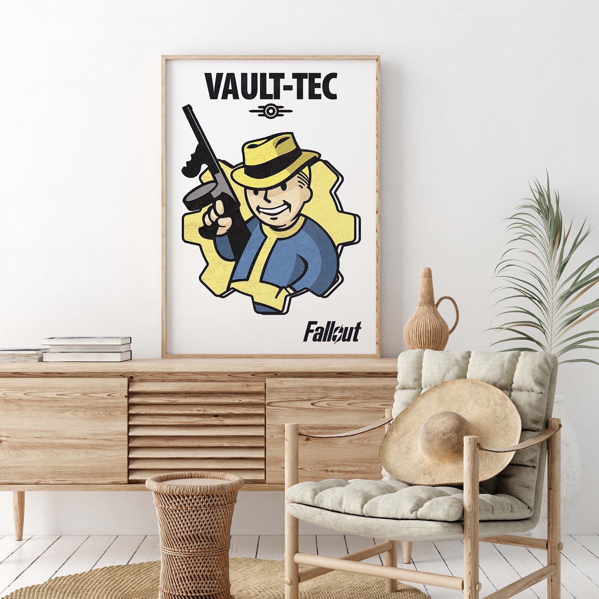 Minimally Designed Vault Boy Poster, Printable Game Poster, Fallout ...