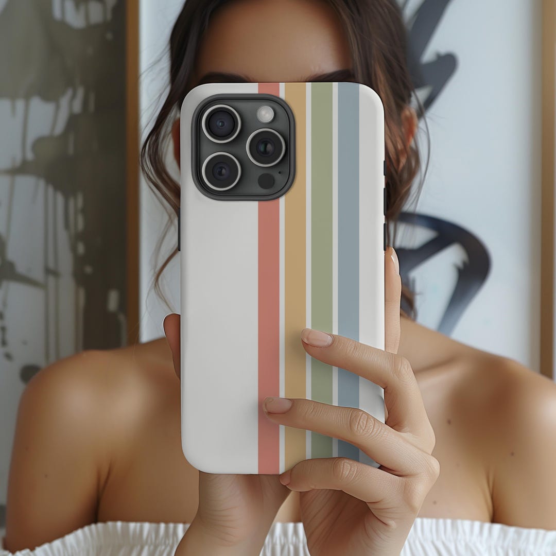 RETRO VERTICAL STRIPE Magsafe Phone Case Trendy Minimalistic Phone ...