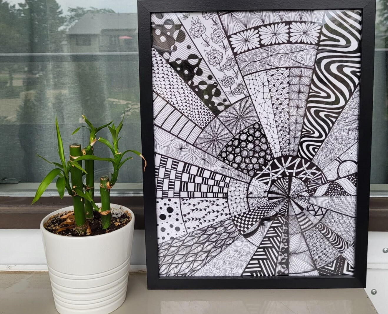 Handmade Zentangle Wall Art for All Rooms Geometric Design - Etsy Australia