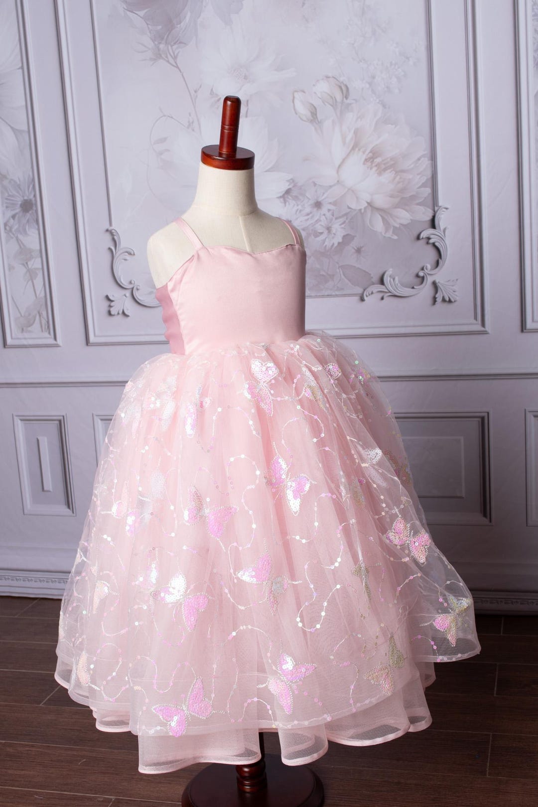 Evelyn Gown- Light Pink Butterfly - Etsy
