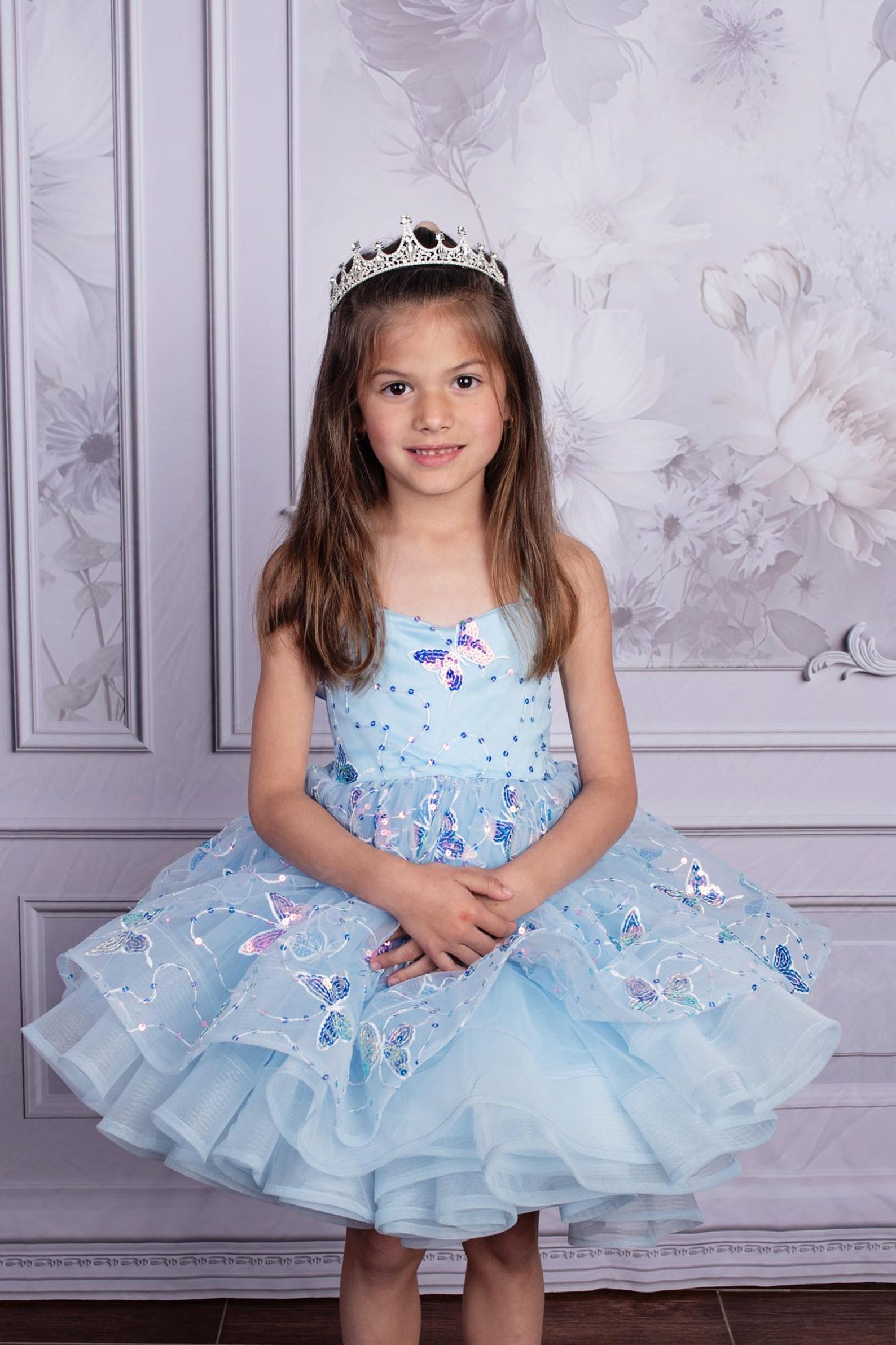 Evelyn Gown- Light Blue Butterfly - Etsy
