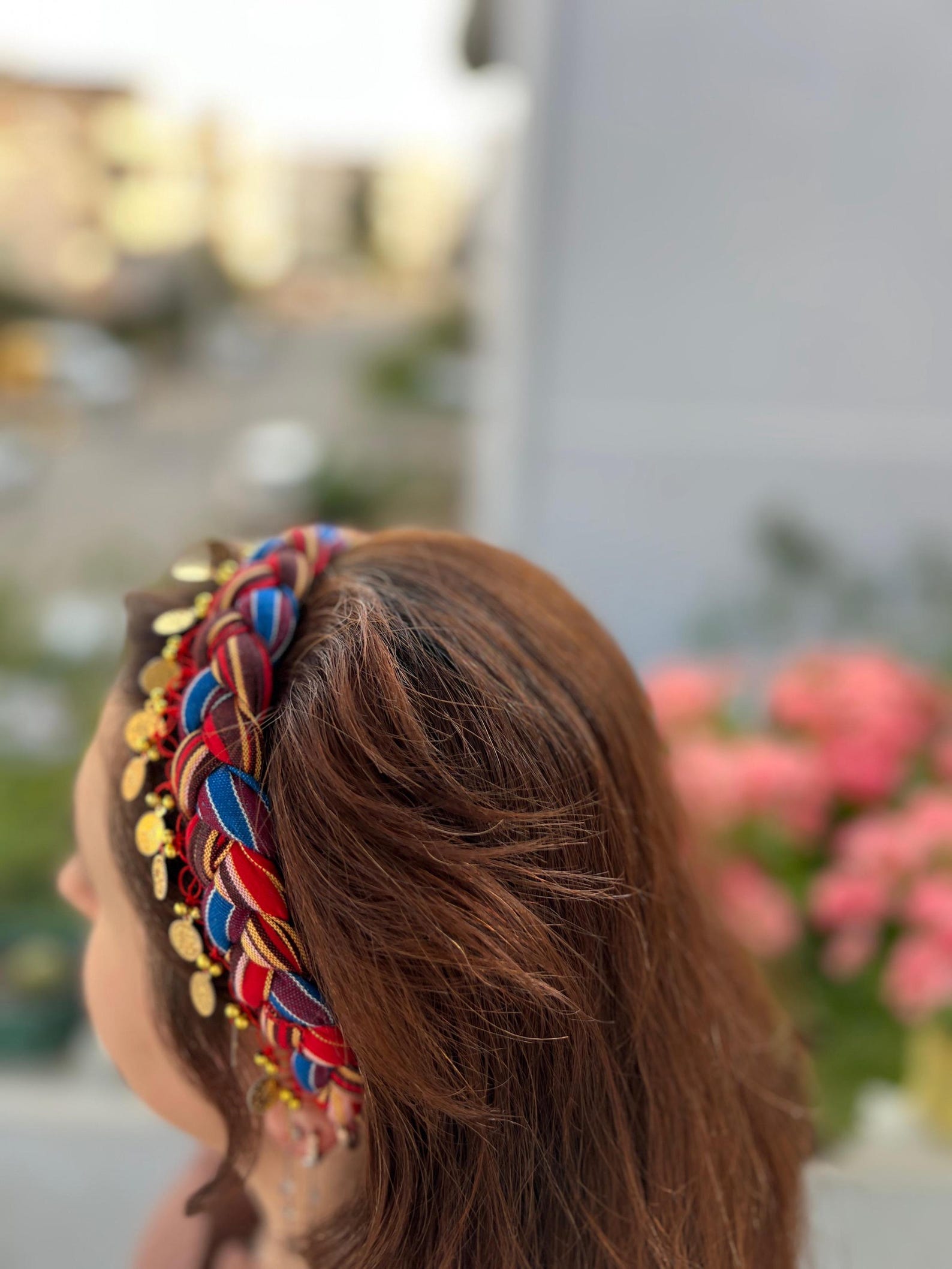 Red Blue Braided Turkish Hair Band 2 Style Options - Handmade With ...