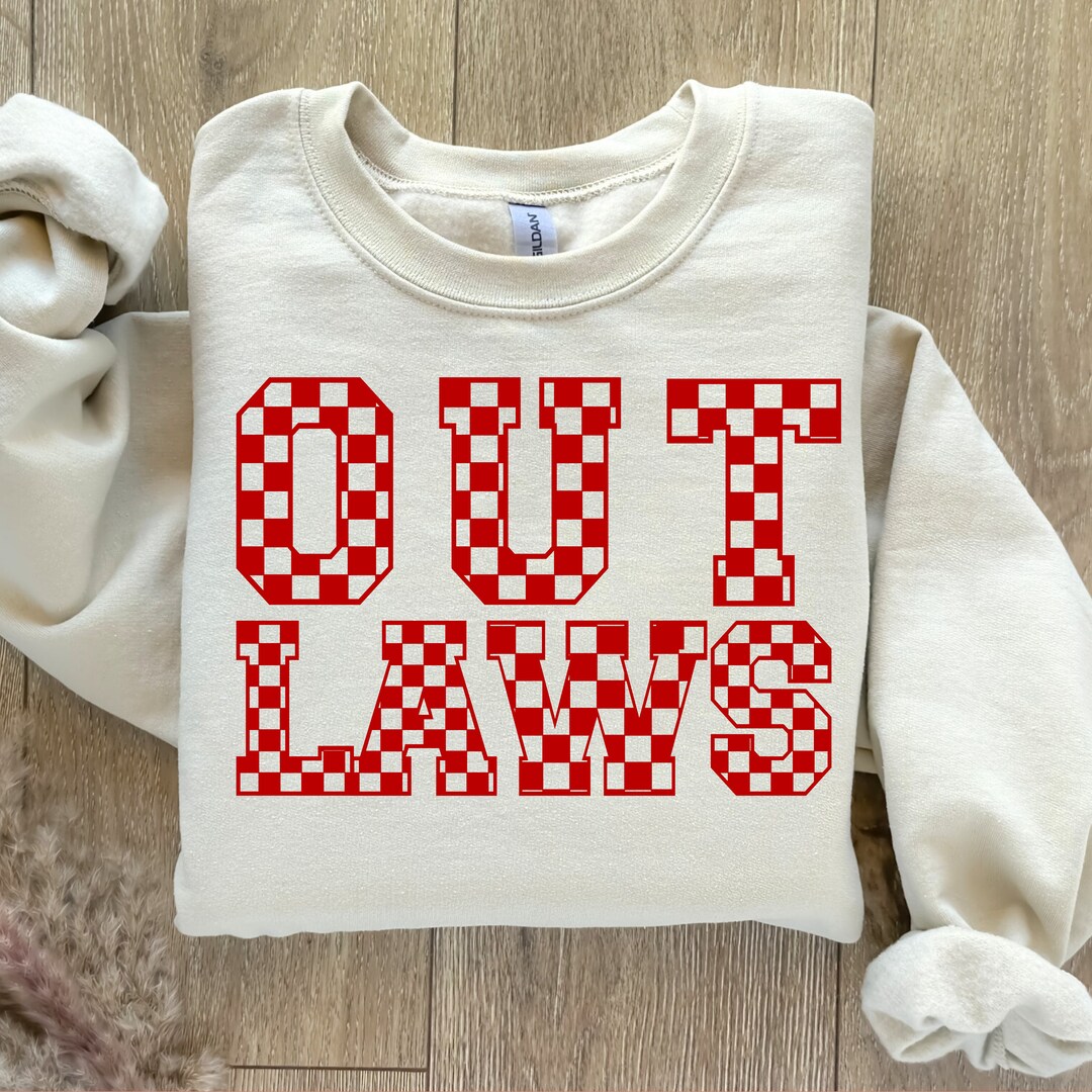 Outlaws Svg Outlaw Png Checkered Font Design Instant Download Game Day ...