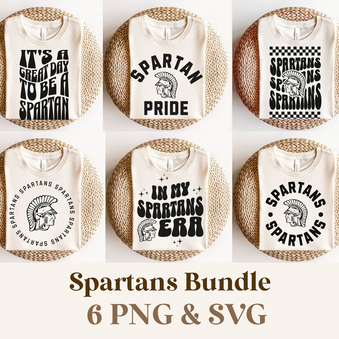 Spartans SVG Bundle, Spartans Mascot SVG, Shirt Design Digital Download ...