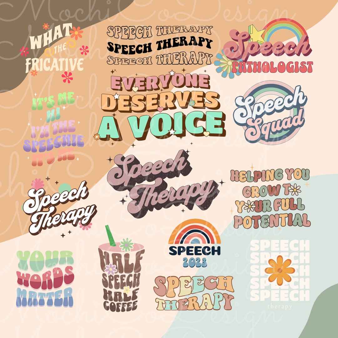 Speech Therapy Png Bundle Speech Therapist Tee Instant Download Slp Png ...