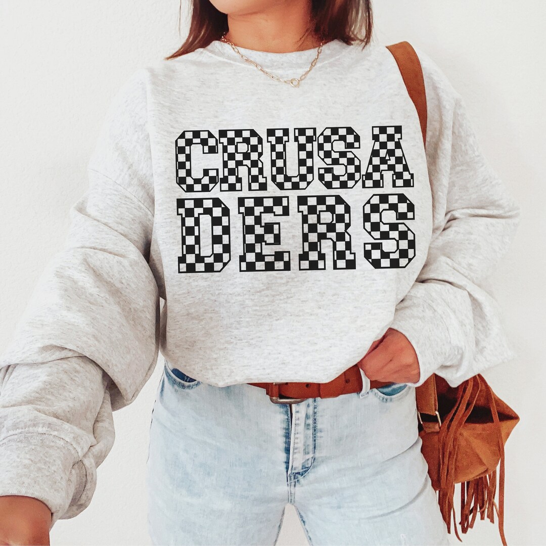 Retro Checkered Crusaders Png, Crusaders Png, Crusader Mascot Svg ...