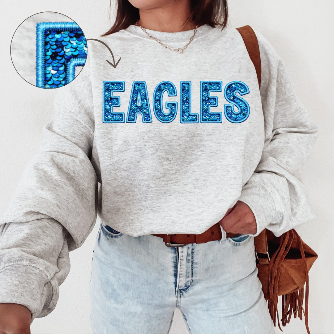 Eagles Faux Sequin Png Eagles Png Faux Embroidery Mom - Etsy