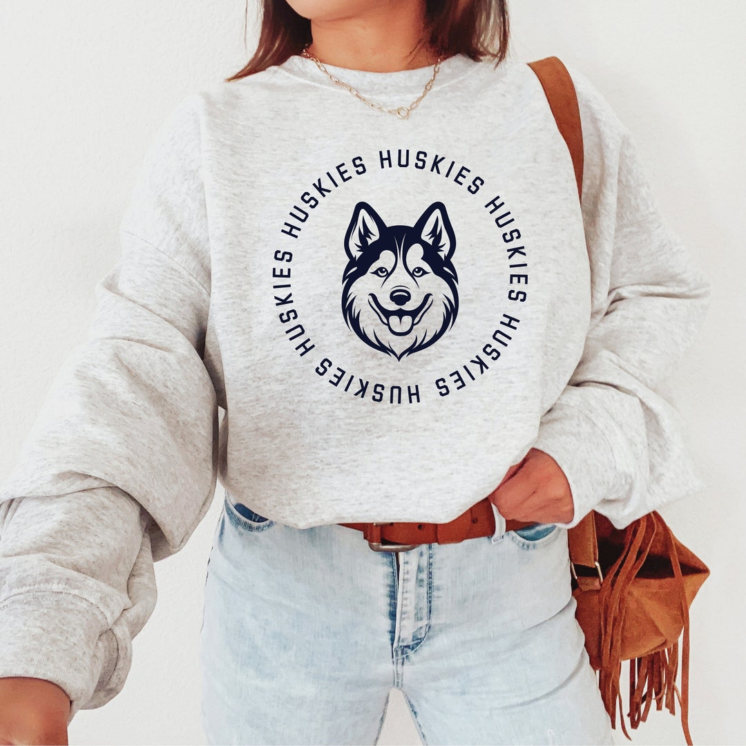 Custom Huskies Sweatshirt Go Huskies Shirt Game Day Apparel Team Spirit ...