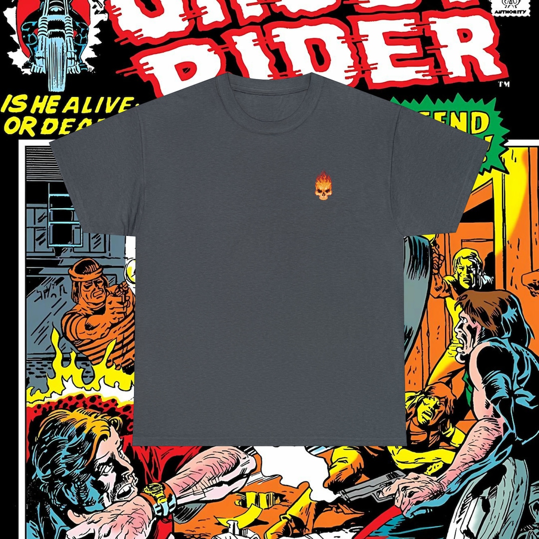 Vintage Ghost Rider Marvel Spotlight #5 1972 Marvel Comic Cover T-shirt ...