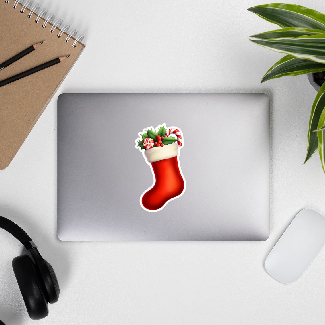 Cute Christmas Stocking Vinyl Sticker - Etsy