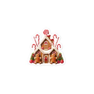 Christmas Gingerbread House Sticker - Etsy