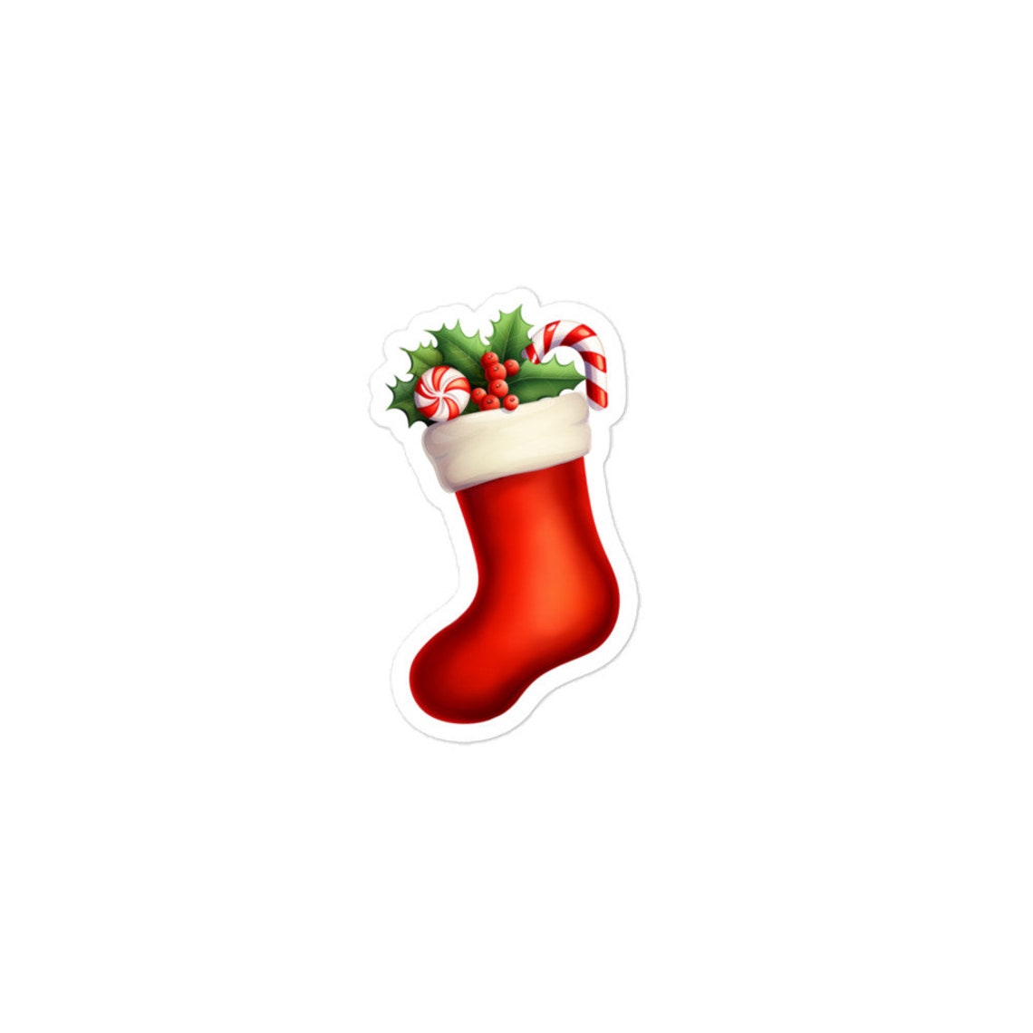 Cute Christmas Stocking Vinyl Sticker - Etsy