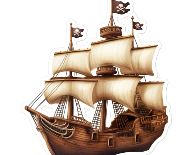 Female Pirate 2(vinyl Sticker, Vinyl Decal, Laptop, Tumbler, Notebook ...