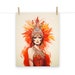 Red and Orange Showgirl Drag Queen Sketch Poster Exquisite Portraiture ...