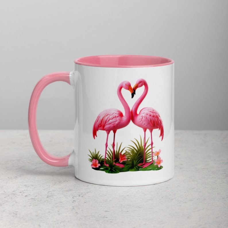 Pink Flamingos Tropical Coffee Mug Kitsch Retro Cup for Fun Kitchen ...