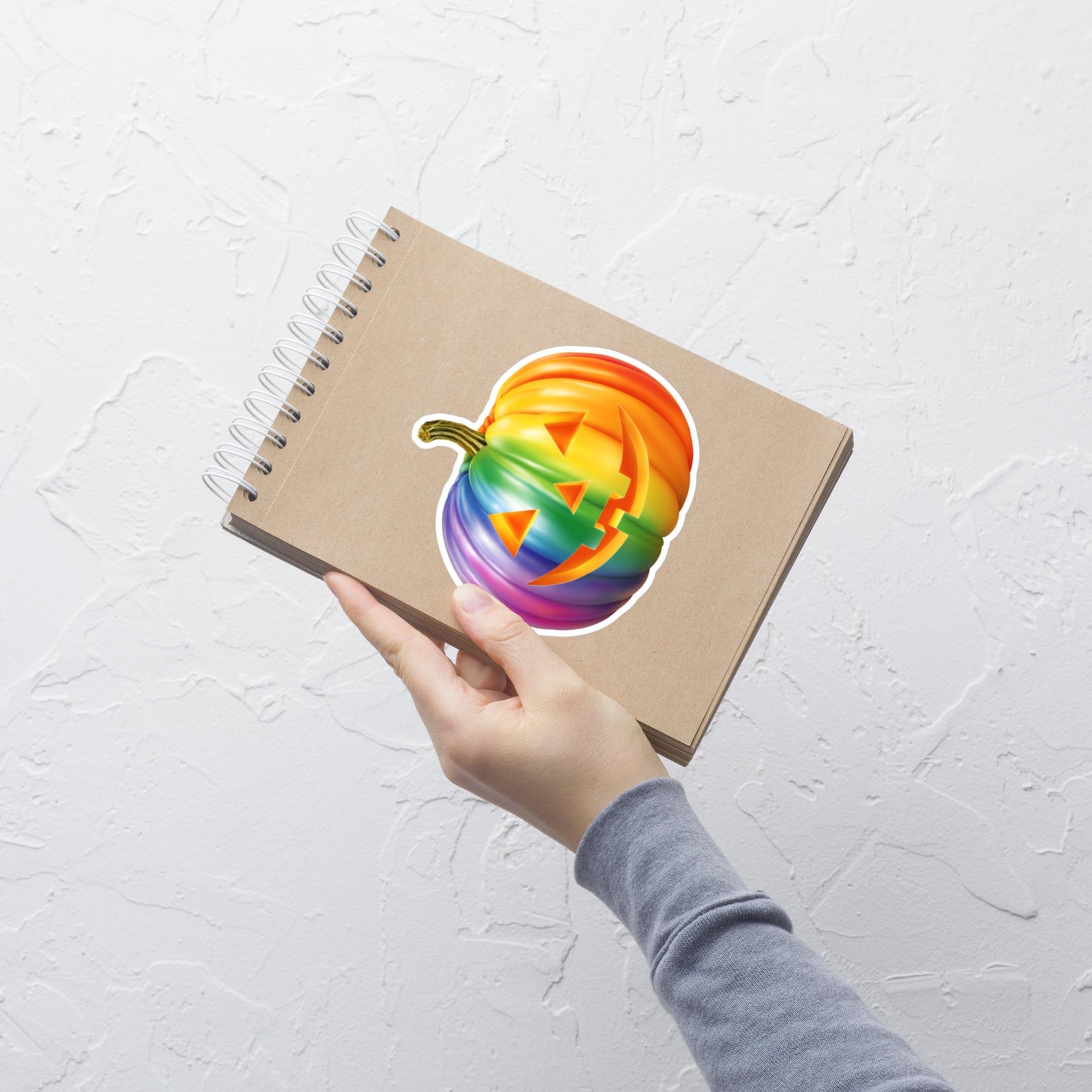 Rainbow Jack-o’-lantern Pumpkin Vinyl Sticker – Pride Halloween Decal ...