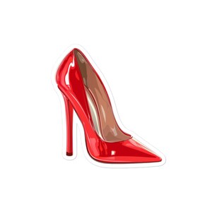 Red High Heel Shoe Vinyl Sticker - Etsy
