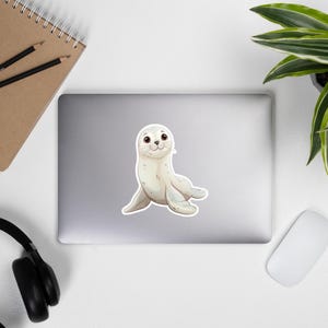 Cute Seal Sticker - Adorable Baby Animal Decal for Water Bottles ...
