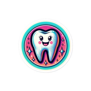 Cute Tooth Vinyl Sticker - Etsy