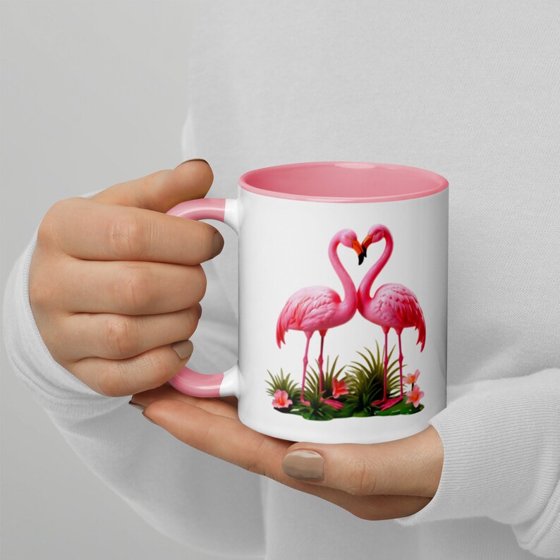 Pink Flamingos Tropical Coffee Mug Kitsch Retro Cup for Fun Kitchen ...