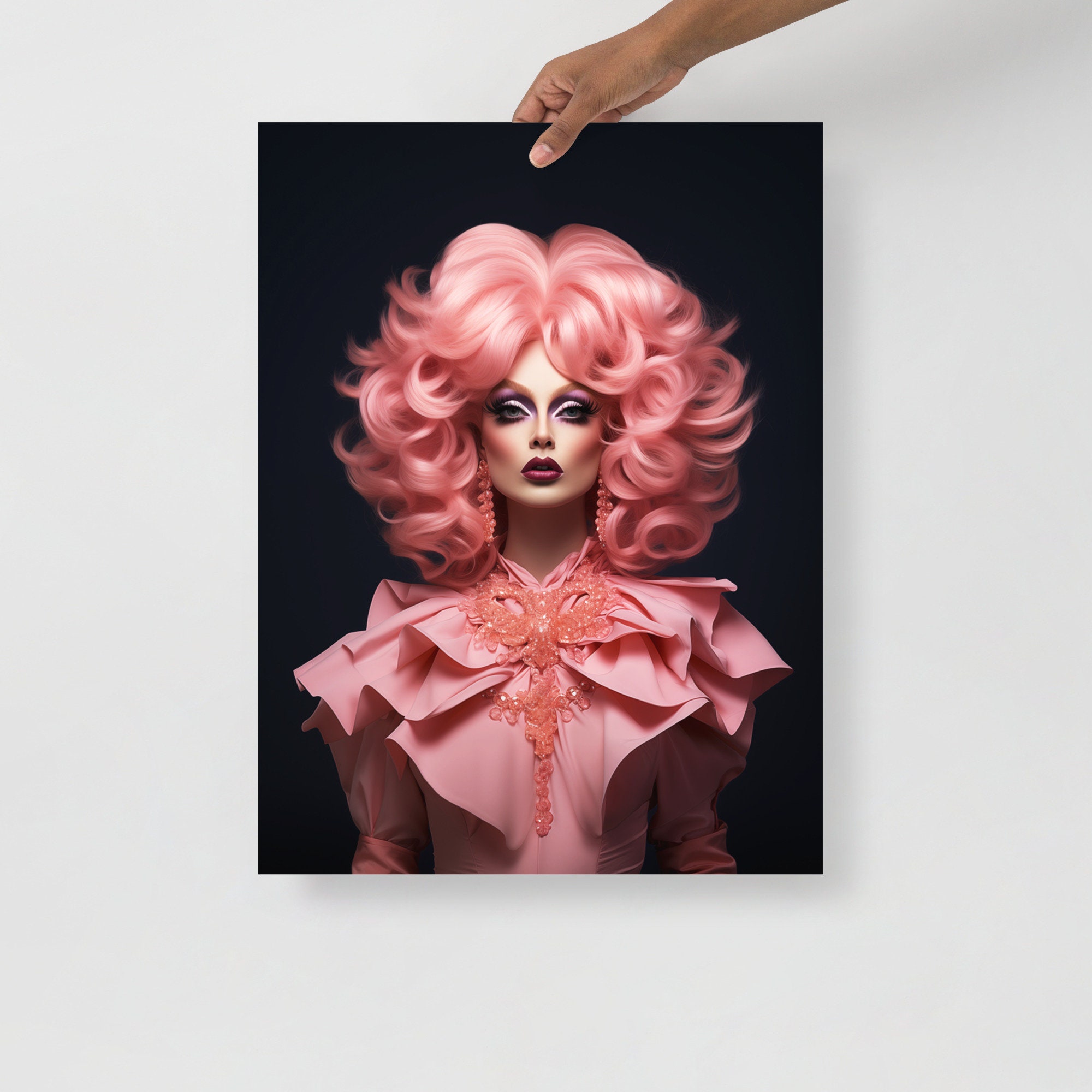 Pink Lady Drag Queen Portrait Poster - Etsy