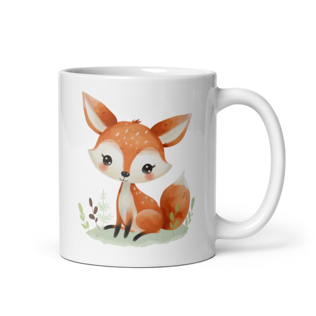Adorable Woodland Fox Coffee Mug - Cute Forest Animal Design, Charming ...
