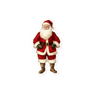 Vintage Santa Claus Christmas Vinyl Sticker – Retro Holiday Decal for ...