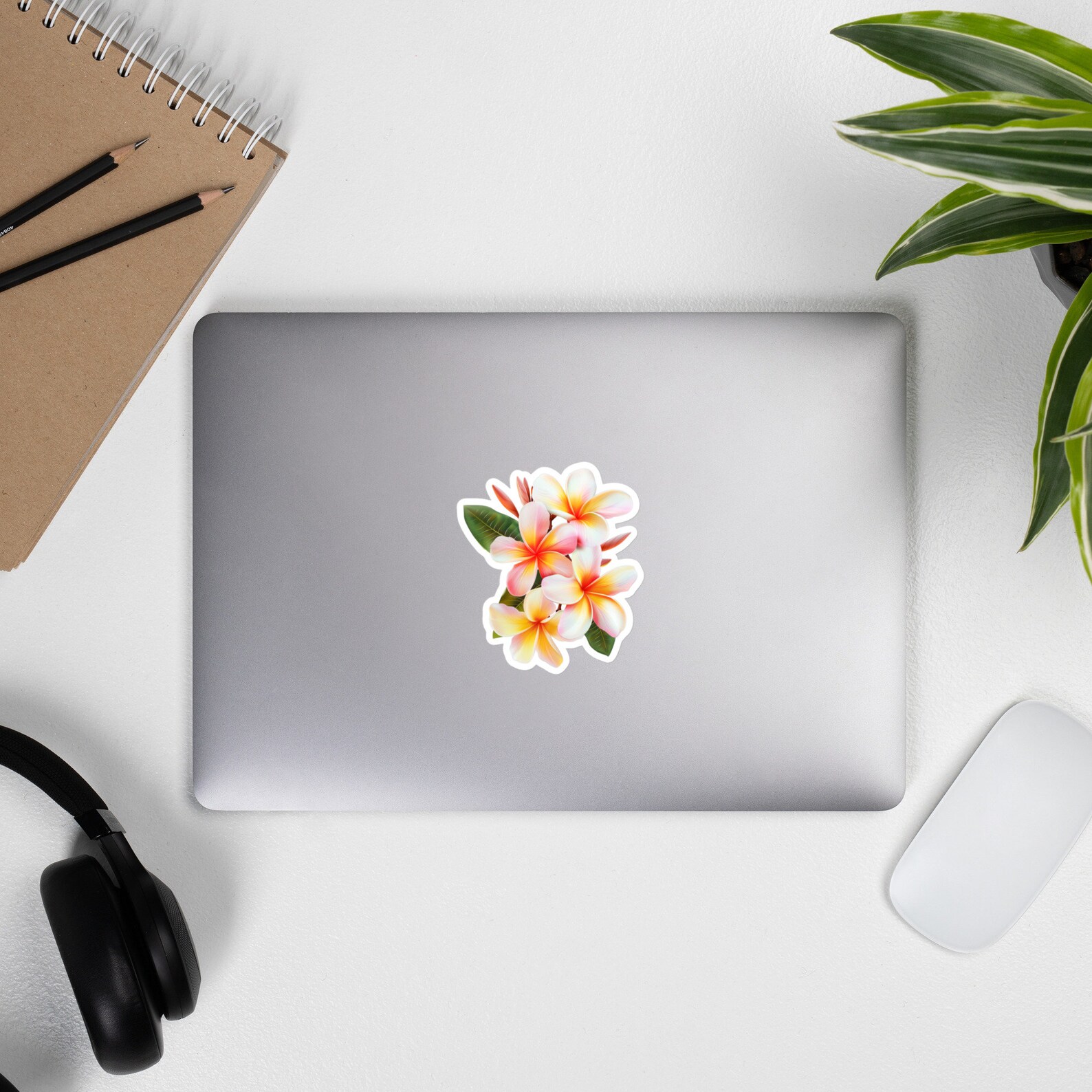 Tropical Plumeria Flower Sticker - Exotic Floral Decal, Perfect for ...