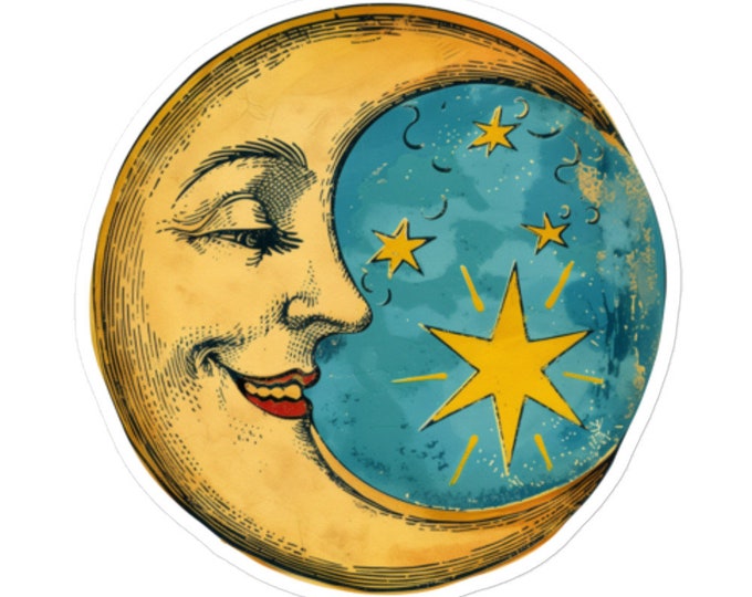 Celestial Moon Goddess Art Nouveau Poster - Etsy