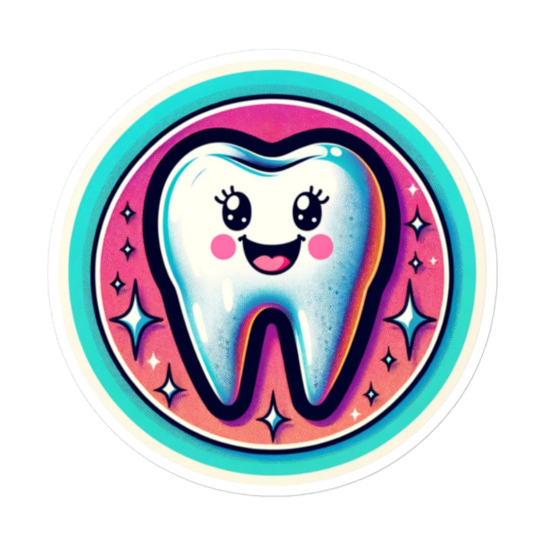 Cute Tooth Vinyl Sticker - Etsy