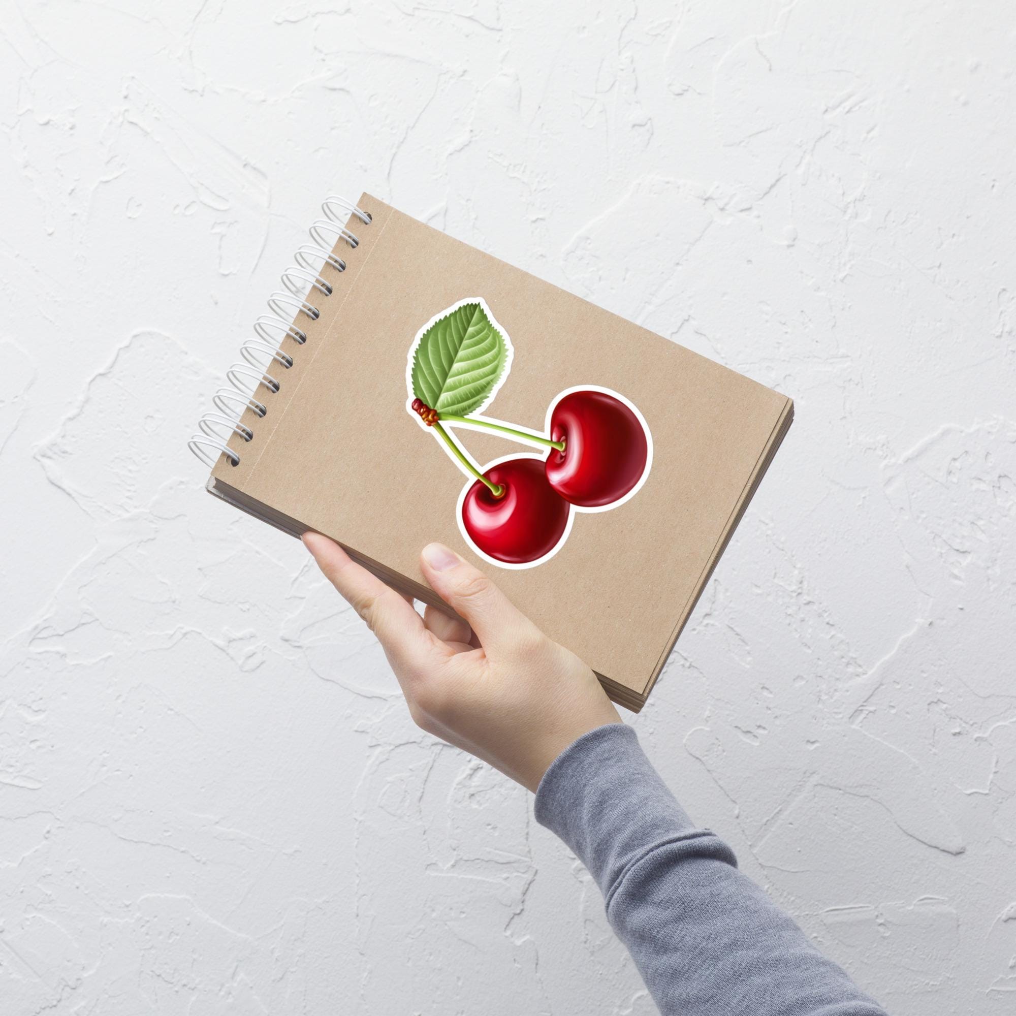 Cute Cherry Vinyl Sticker – Retro Fruit Decal for Laptops, Water ...