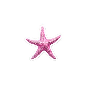 Pink Starfish Vinyl Sticker – Ocean Decal for Laptops, Water Bottles ...