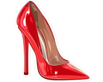 Stiletto High Heel Shoe Vinyl Decal Sticker - Etsy