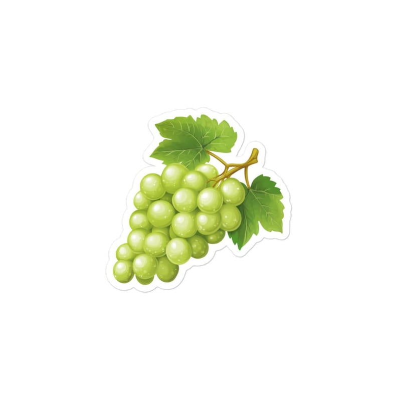 Green Grape Vinyl Sticker – Fruit Wine Decal for Laptops, Journals ...