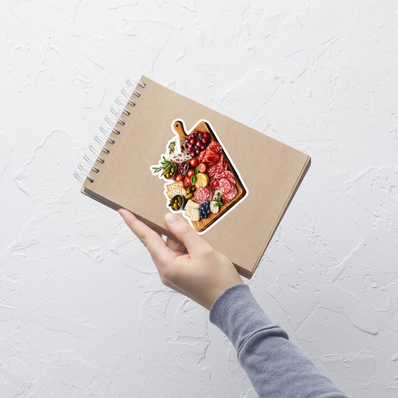 Charcuterie Board Vinyl Sticker – Gourmet Cheese & Meat Platter Decal ...