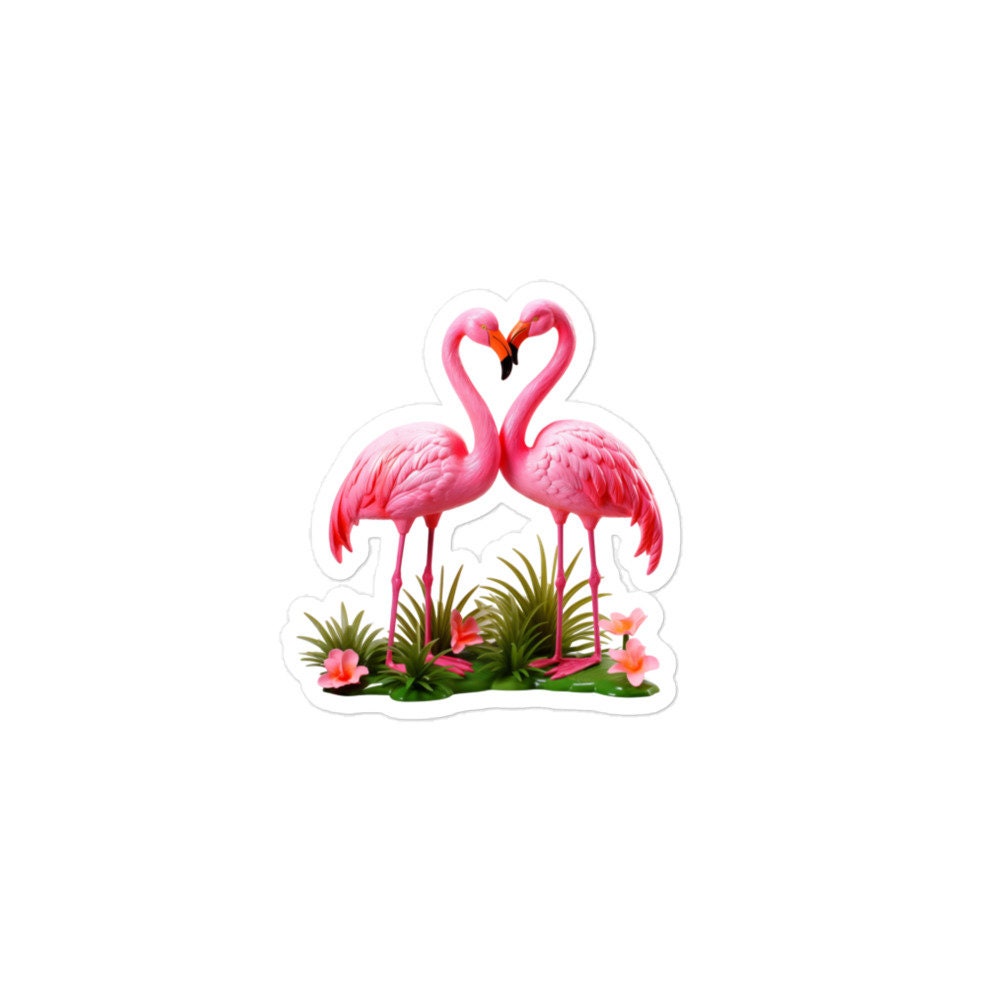 Pink Flamingos Tropical Vinyl Sticker Kitsch Retro Decal for Laptops ...