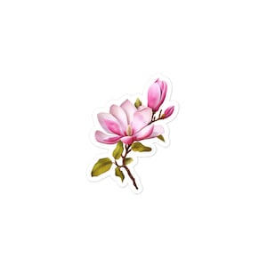 Magnolia Flower Vinyl Sticker - Etsy