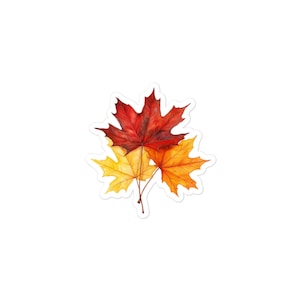 Fall Colors Leaves Vinyl Sticker - Autumn Decal for Home Decor, Laptops ...