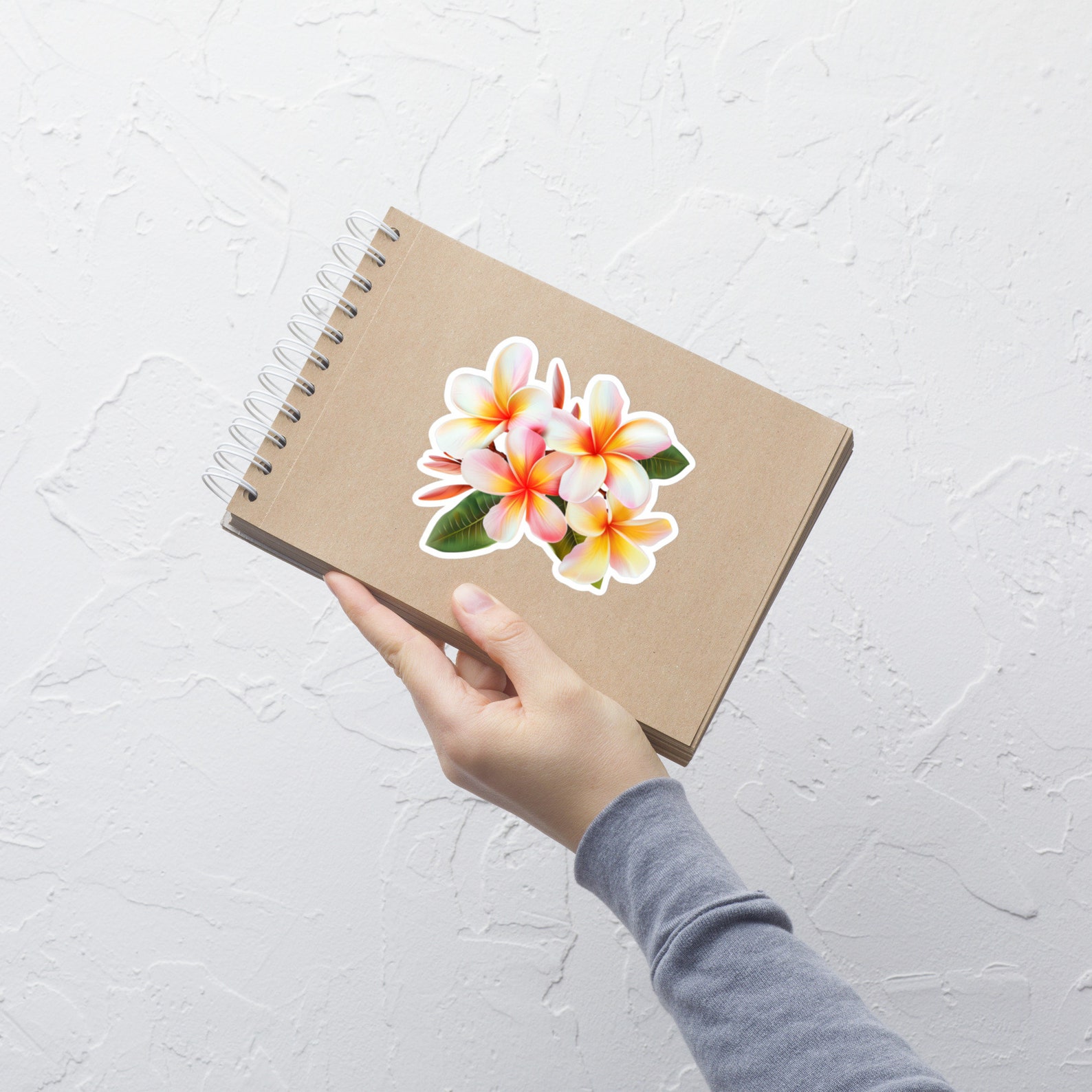 Tropical Plumeria Flower Sticker - Exotic Floral Decal, Perfect for ...
