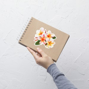Tropical Plumeria Flower Sticker - Exotic Floral Decal, Perfect for ...